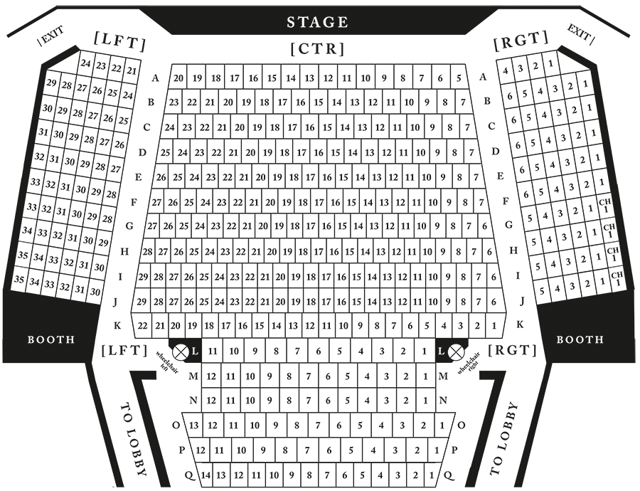 Seating Chart Lyceum Theatre Arrow Rock Missouri 